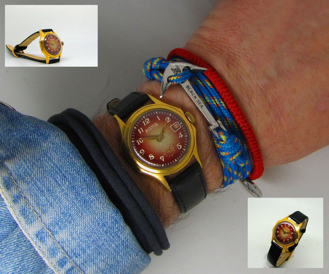 Wristwatch Vostok Soviet Vintage 50s Working Mechanical Gilt 17 Jewels ...