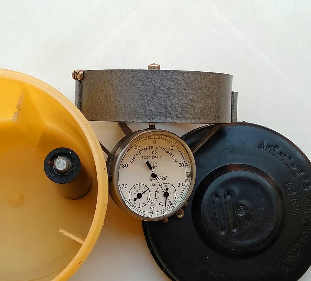 Anemometer Soviet USSR Vintage 1981 Mechanical Hand in Original Box ...