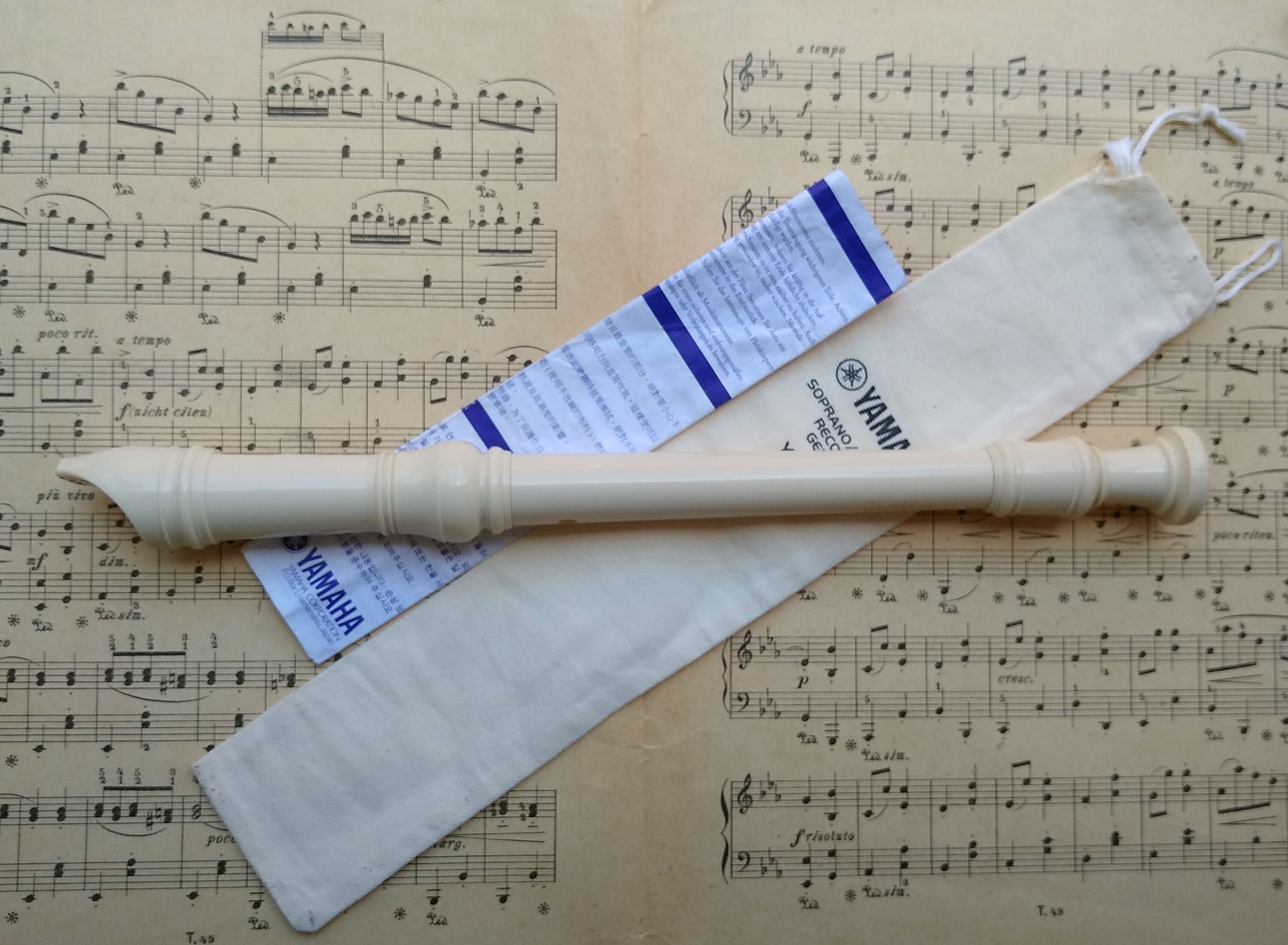 Vintage Yamaha YRS-23 German Fingering Soprano Recorder Ivory | Etsy