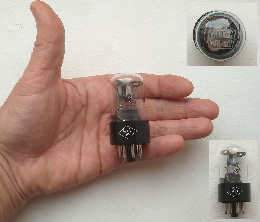 Soviet Military Vintage 60s Glass Vacuum Tube Double Diode 6Х6С, Radio ...