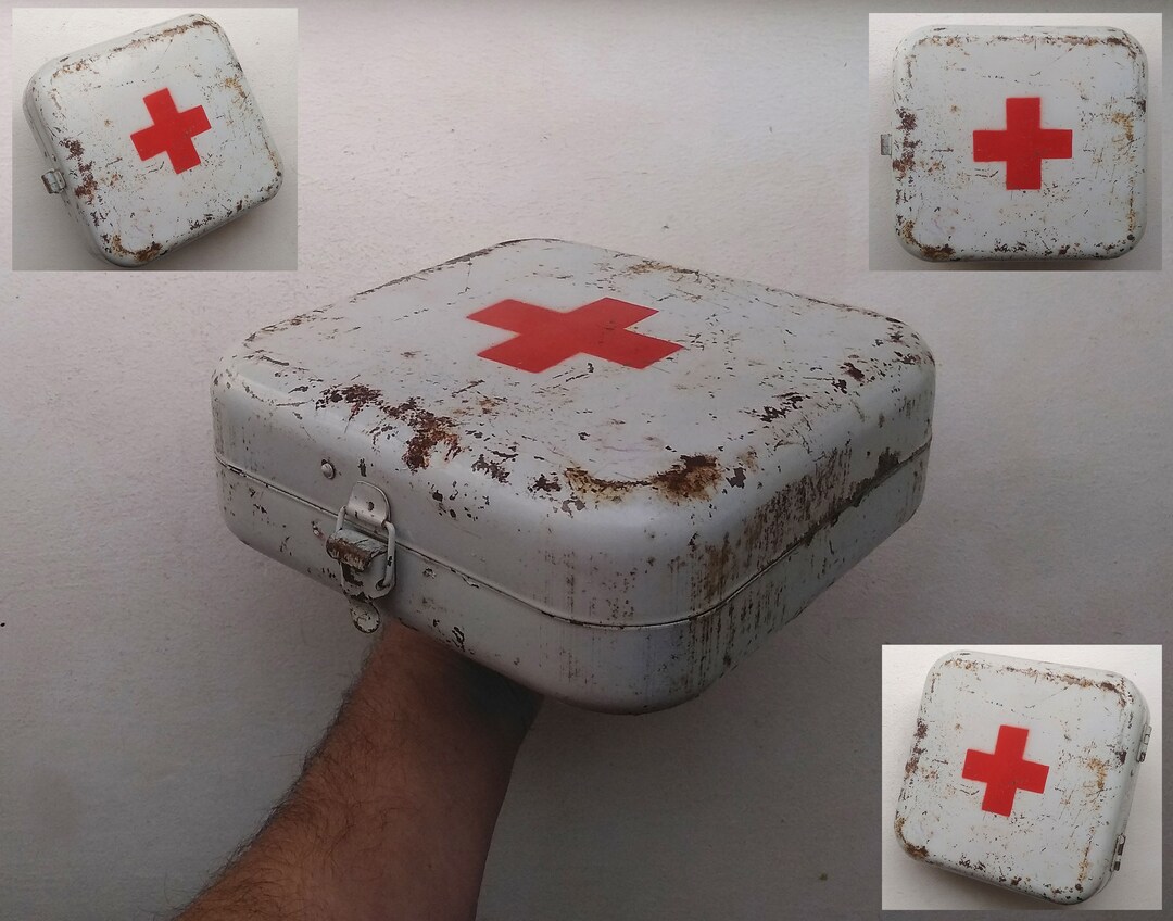 Soviet Military Vintage 70s Metal First Aid Kit With Lock Was Captured ...