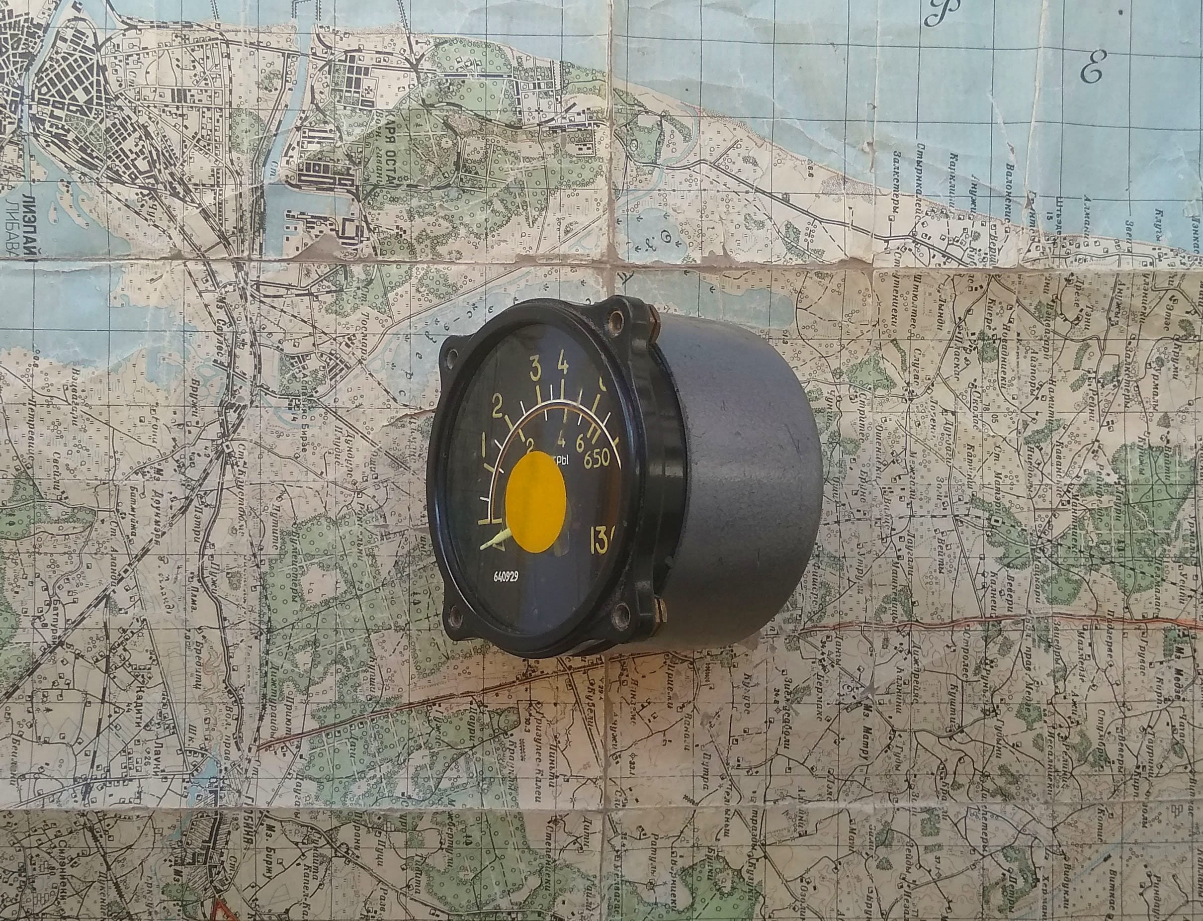 Soviet Military Vintage 70s Mig Aircraft Board Electric Fuel Indicator ...