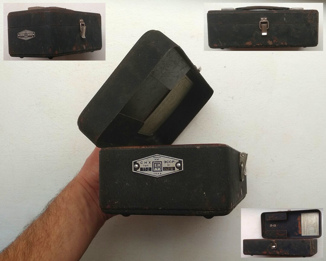 Soviet Military Vintage 50s Metal Container 23x12x9, Black Heavy Metal ...