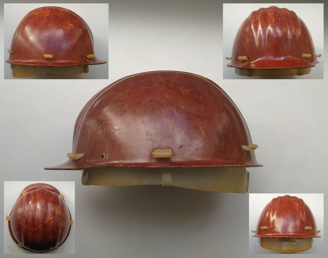 Soviet Vintage 60s Coal Miner Helmet Textolite Hard Hat 'donbass ...