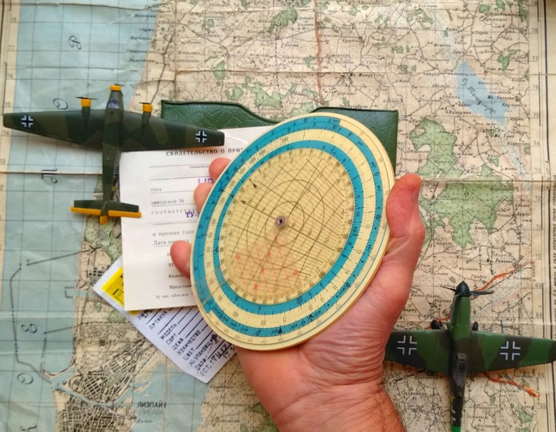 Soviet Military Vintage 70s Round Slide Rule NRK-2 Calculator - Etsy