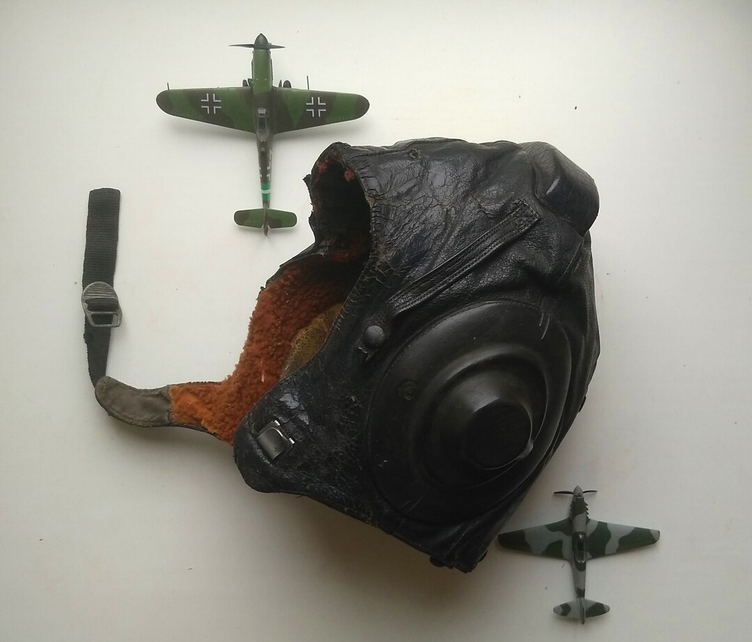 Soviet Military Vintage 70s Mig Pilot Winter Black Leather Flying ...