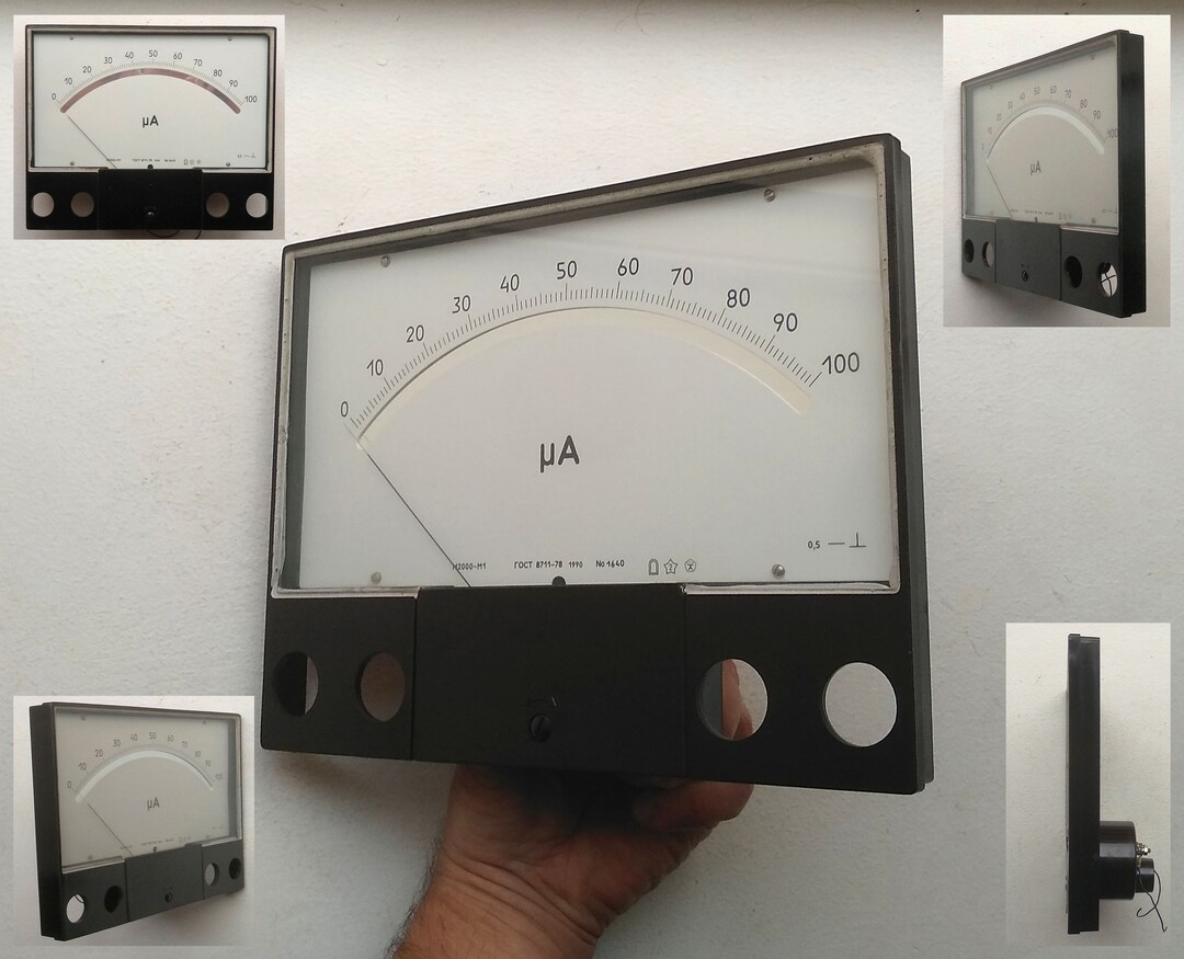 Soviet Vintage 90s Panel Milliammeter M2000-M1 With Quality Mark of the ...
