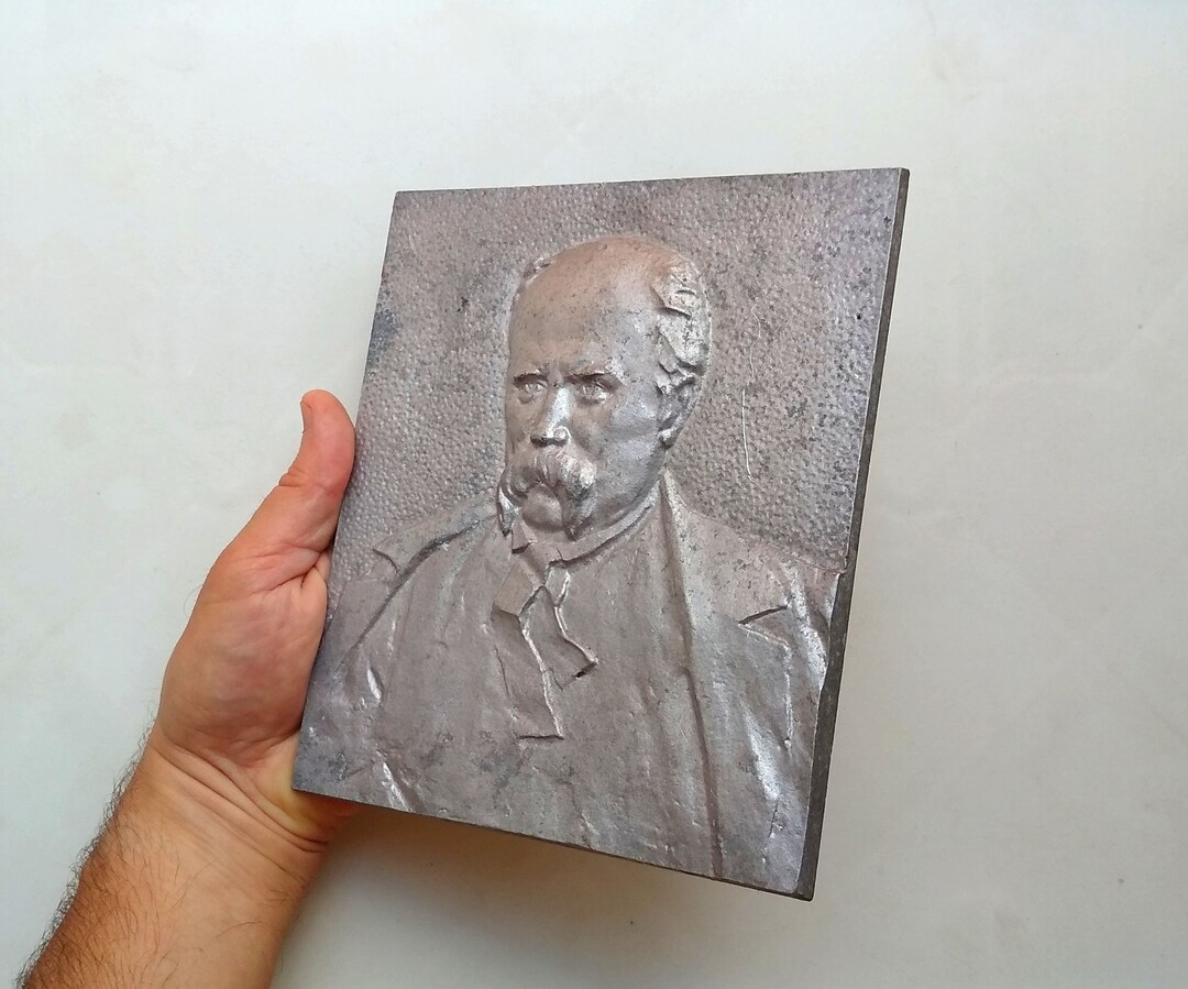 Soviet Era Taras Shevchenko Vintage 70s Authentic Metal Heavy Wall ...