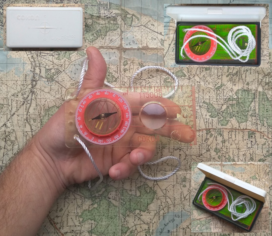 Soviet Russian Vintage 80s Multifunctional Liquid Compass 'sokol' With a Original Passport in a ...