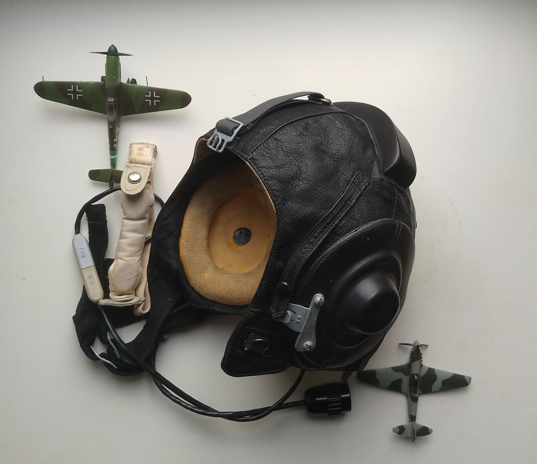 Soviet Flying Helmet Military Vintage 90s Mig Pilot Summer Black ...