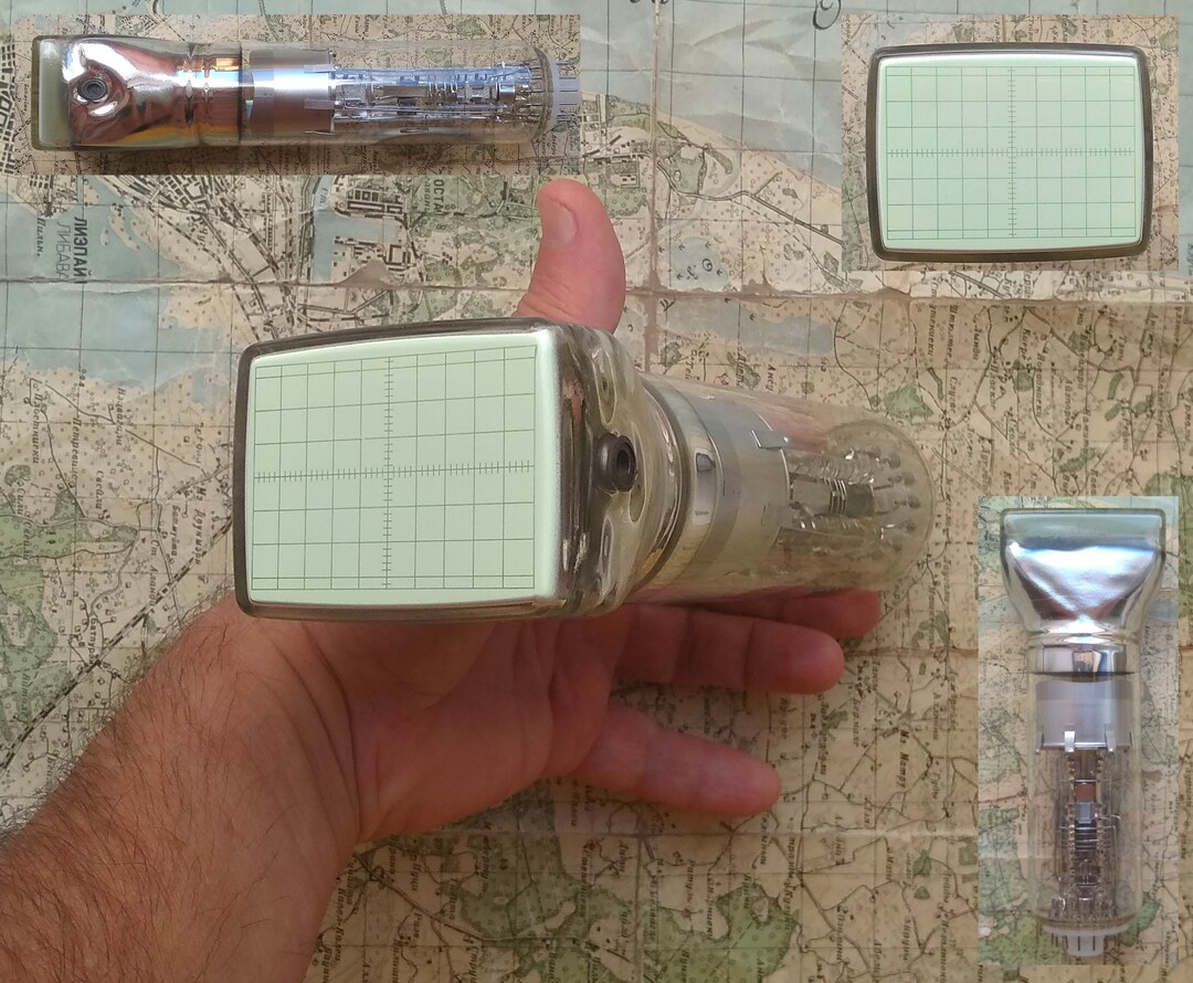 Soviet Military Vintage 60s Small Oscilloscope Cathode Ray Tube 8L06I ...