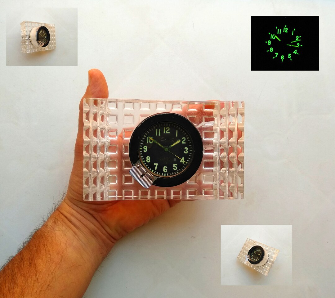 Soviet Military Aircraft Board Cockpit Clock Vintage 117-CHS in Massive ...