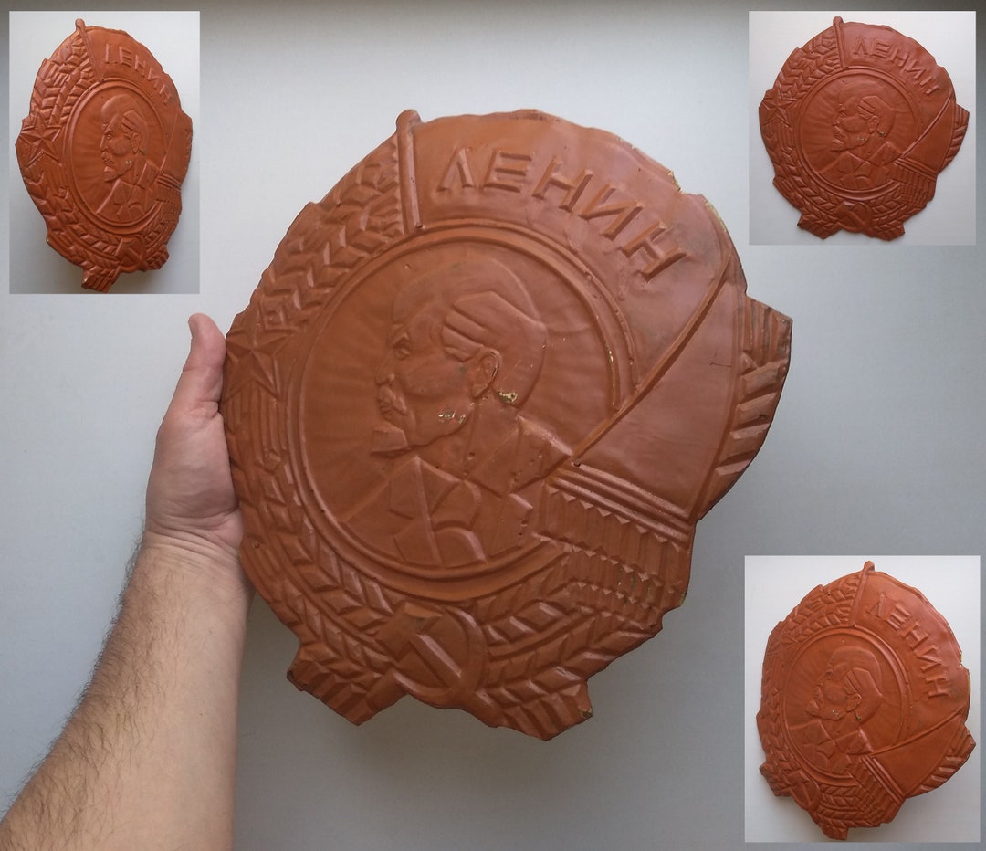 Soviet Era Vintage 70s Authentic Gigantic Wall Relief 'order of Lenin ...