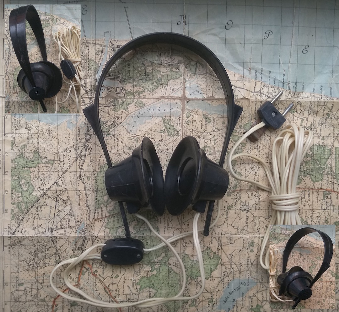 Military Soviet Russian Vintage 70s Headphones. Made in USSR. - Etsy