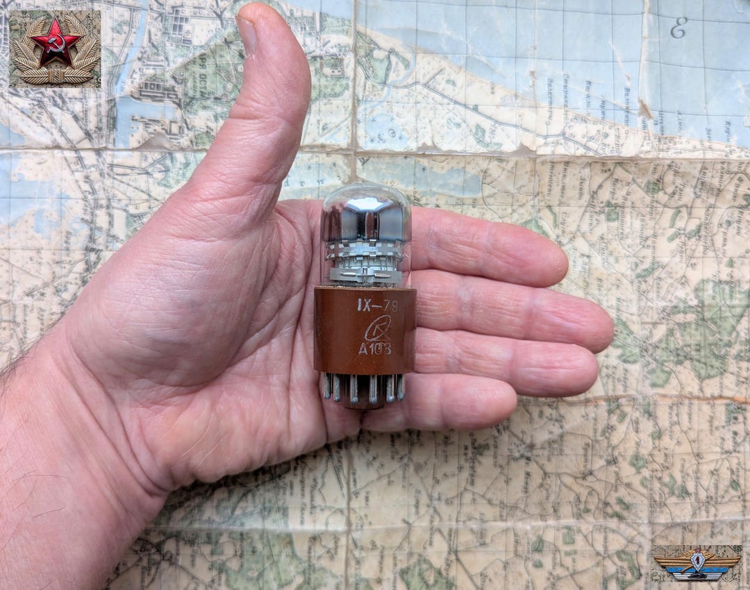 Soviet Military Vintage 70s Glass Vacuum Tube A103 Thyratron, Cold ...