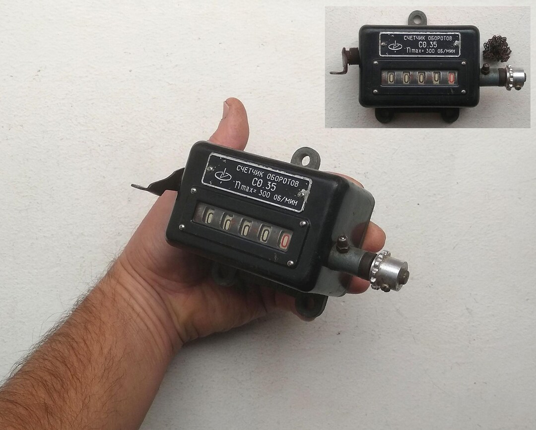 Soviet Russian Vintage 70s Bakelite Revolution Counter CO-35. Steampunk ...