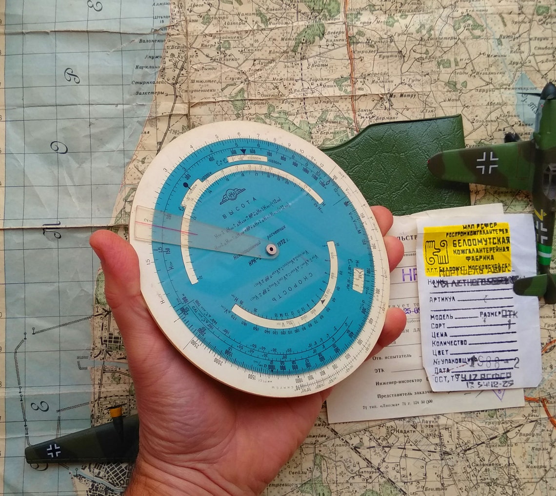 Soviet Military Vintage 70s Round Slide Rule NRK-2 Calculator | Etsy