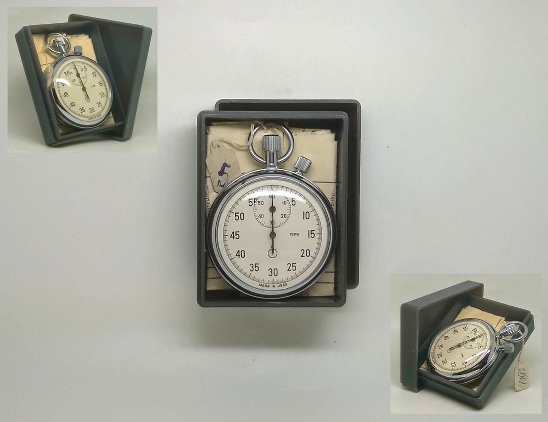 Soviet Russian Stop Watch Vintage Mechanical 2 Button, Made in USSR ...