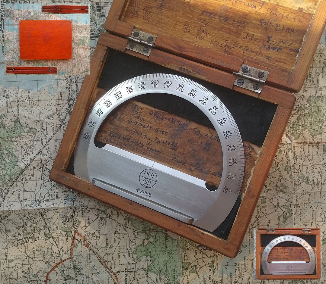 Russian Military Vintage 50s Original Mariner's Navigational Protractor ...