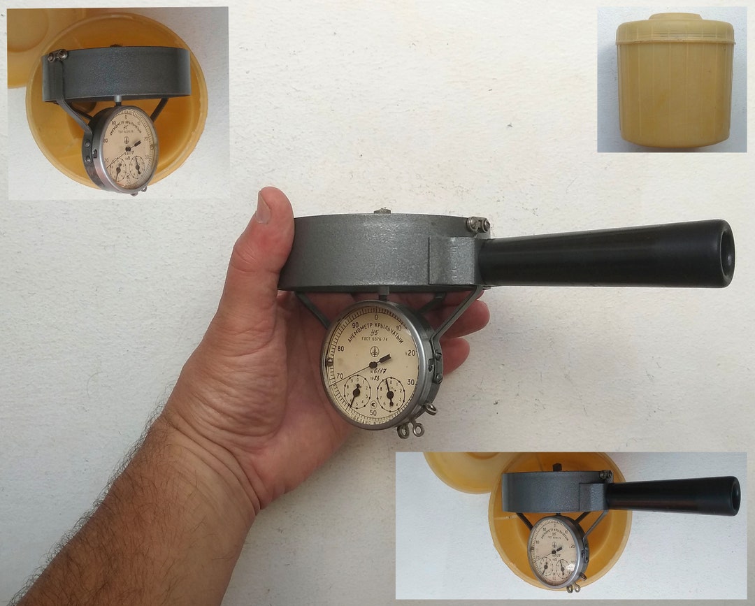 Anemometer Soviet USSR Vintage 1983 Mechanical Hand in Original Box ...