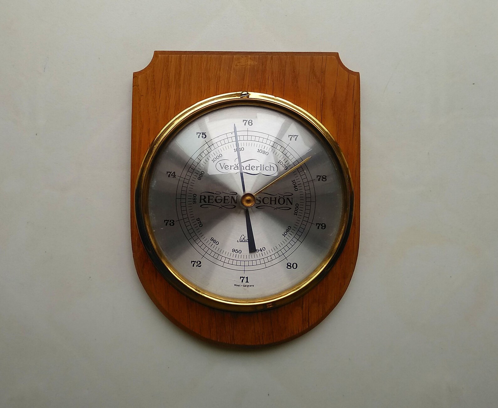 Vintage '70s Germany SCHOLZ Barometer. Maritime Atmospheric Pressure ...