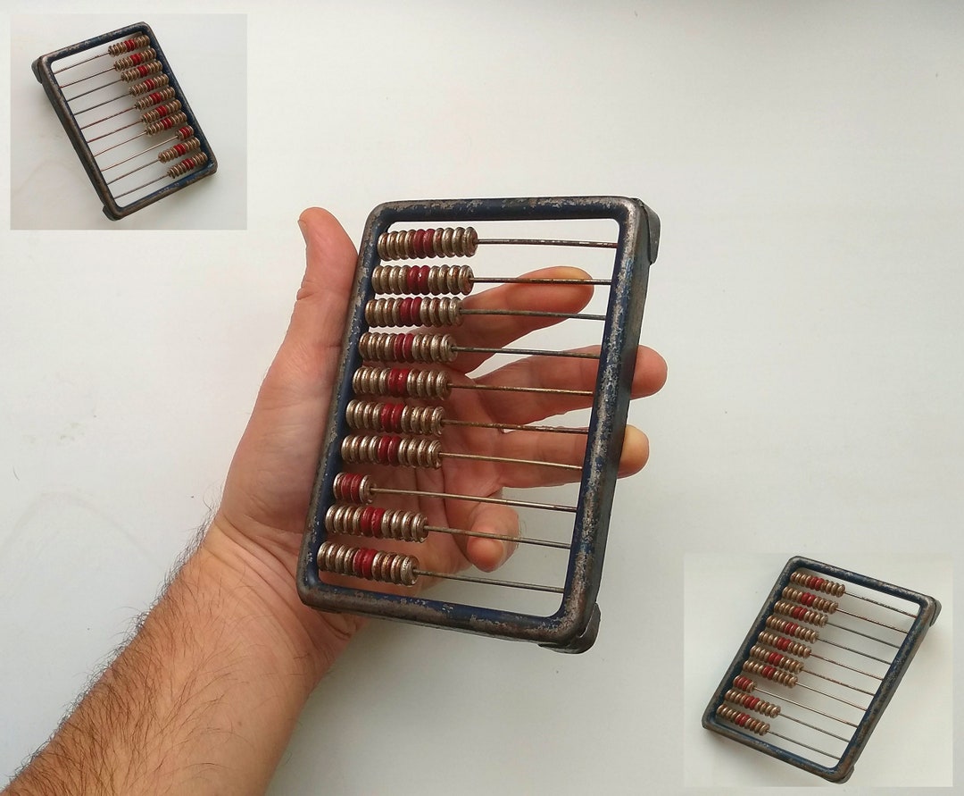 Russian Vintage 50s Primitive Metal Small Abacus, Vintage Metal ...