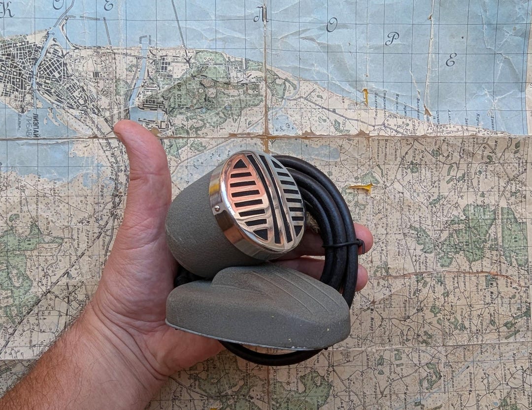 Soviet Russian Vintage 1958 Dynamic Heavy Microphone Oktava MD-42 ...