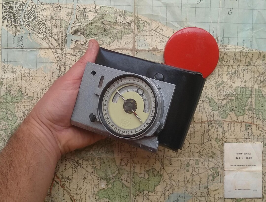 Soviet Russian Military Mountain Geological Compass GK-2 Vintage 1972 ...