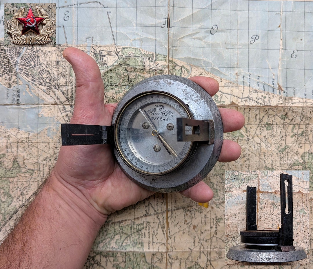 Soviet Russian Vintage 50s Military Geological Compass Bussola ...