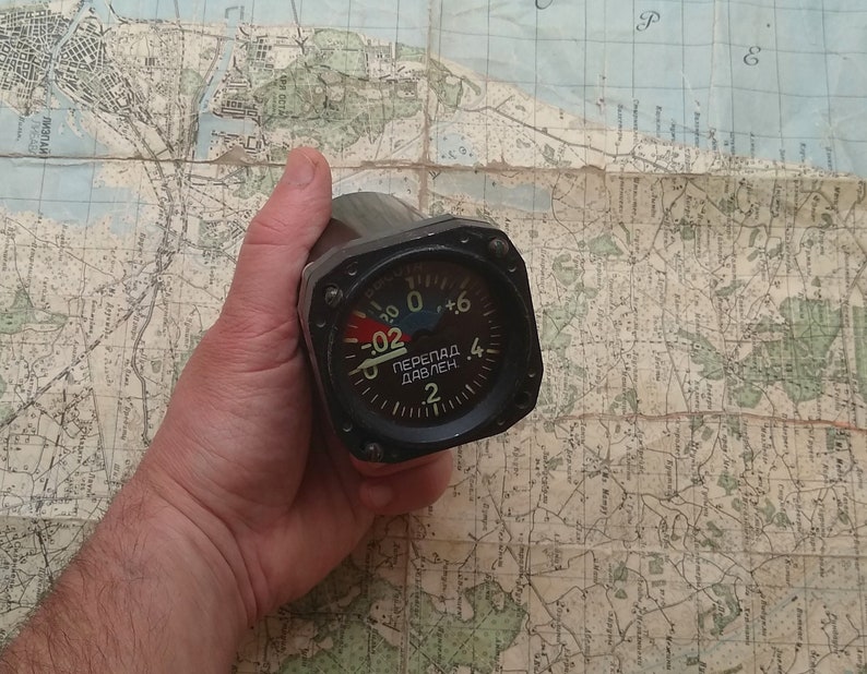 Soviet Military Aircraft Board Cockpit Altitude and Diff Pressure ...
