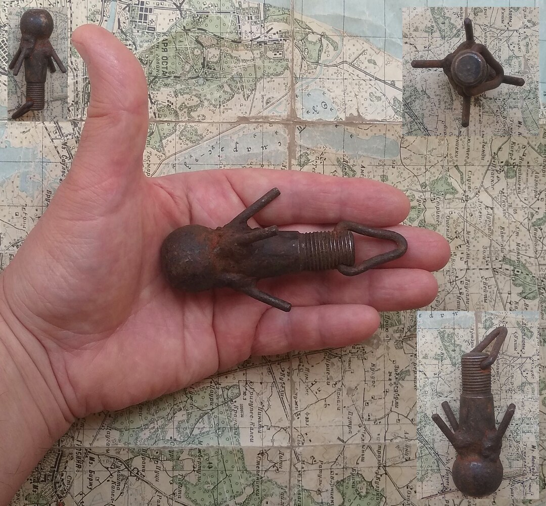 Soviet Military Vintage 50s Four Prong Rusty Iron Grappling Hook ...