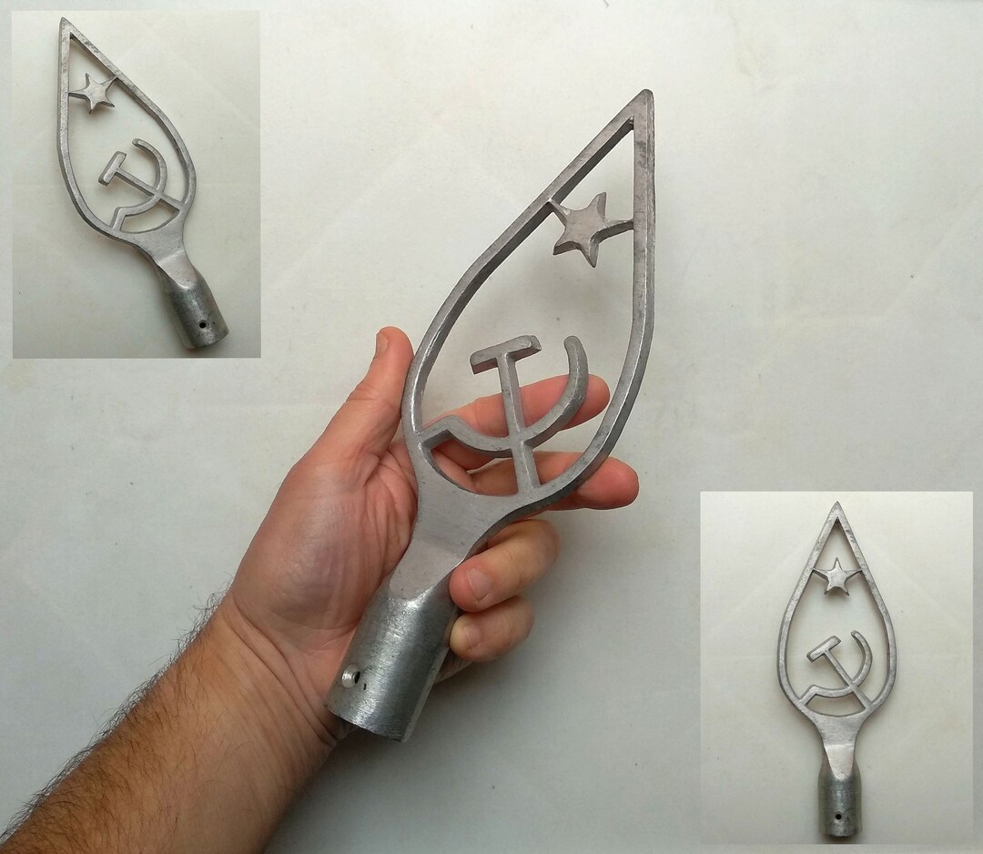 Soviet Military Vintage 70s Flag Topper Original Massive Metal - Etsy