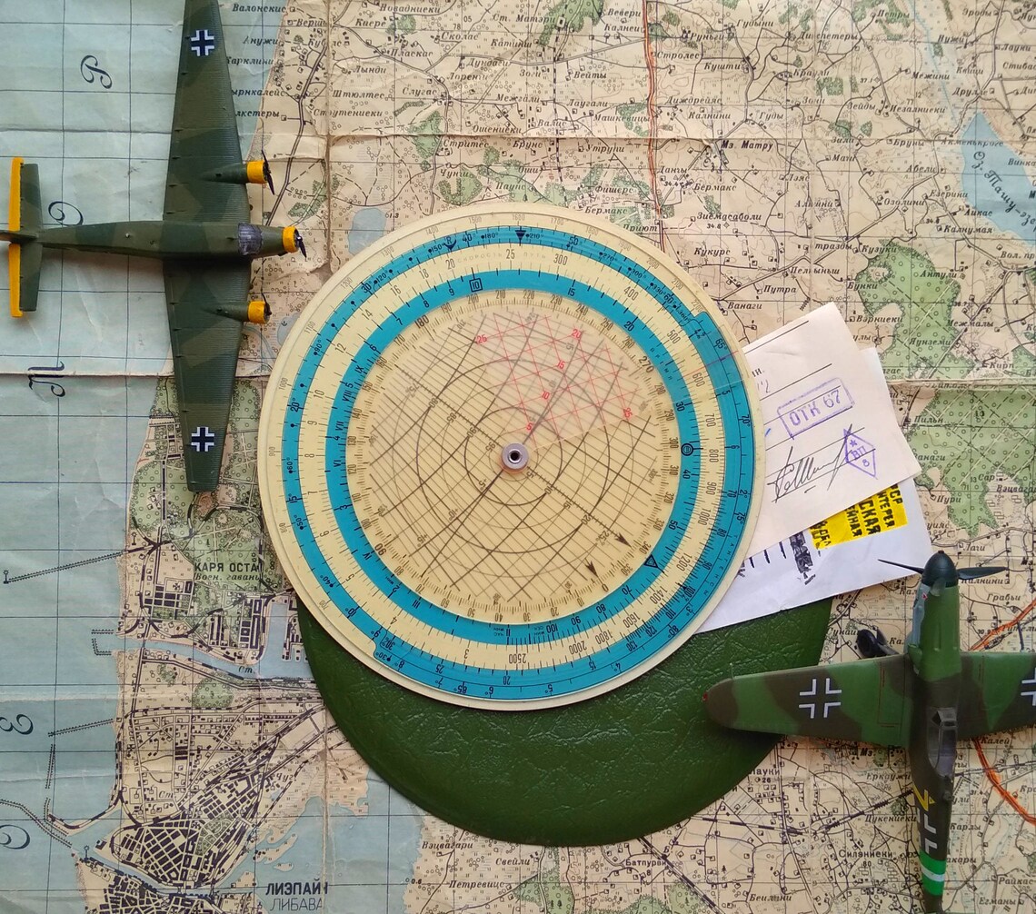 Soviet Military Vintage 70s Round Slide Rule NRK-2 Calculator | Etsy