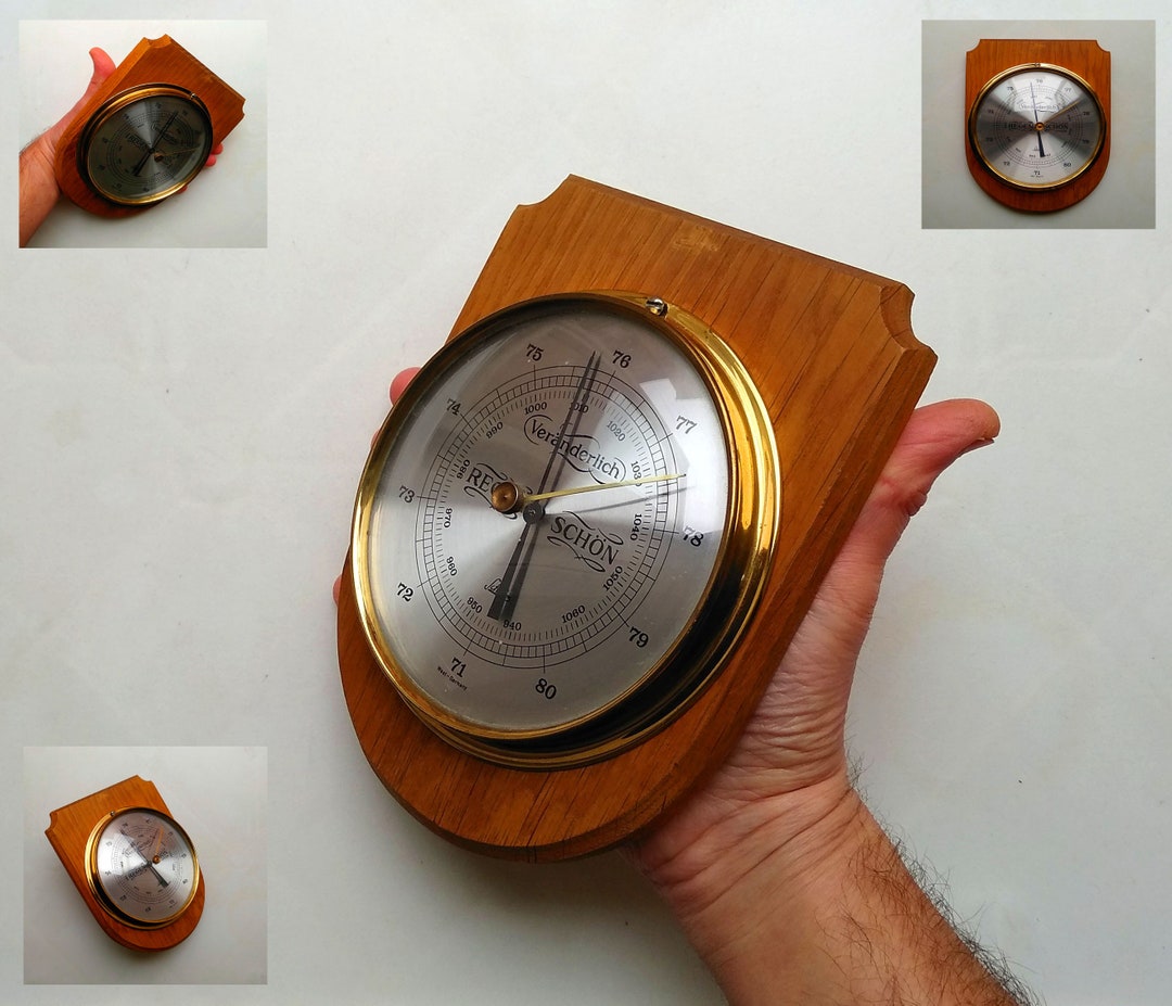 Vintage '70s Germany SCHOLZ Barometer. Maritime Atmospheric Pressure ...