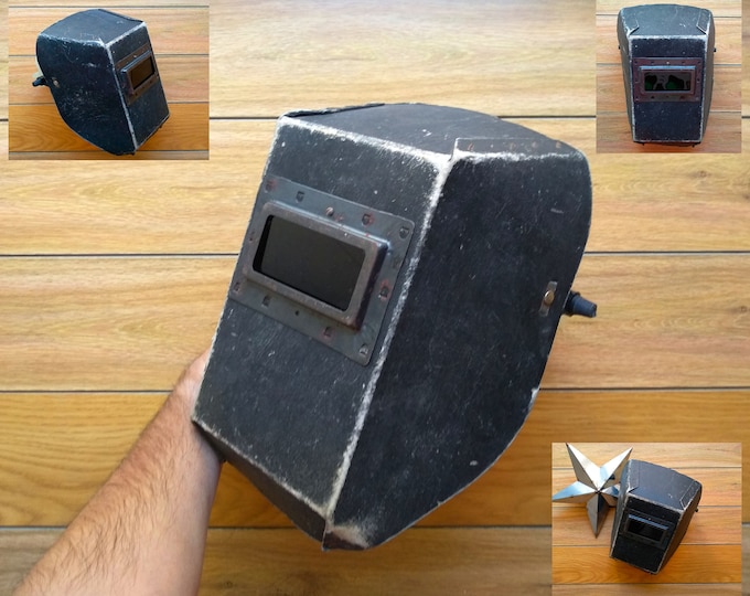 Sovet Vintage 80s Industrial Welding Helmet Mask, Russian Face ...