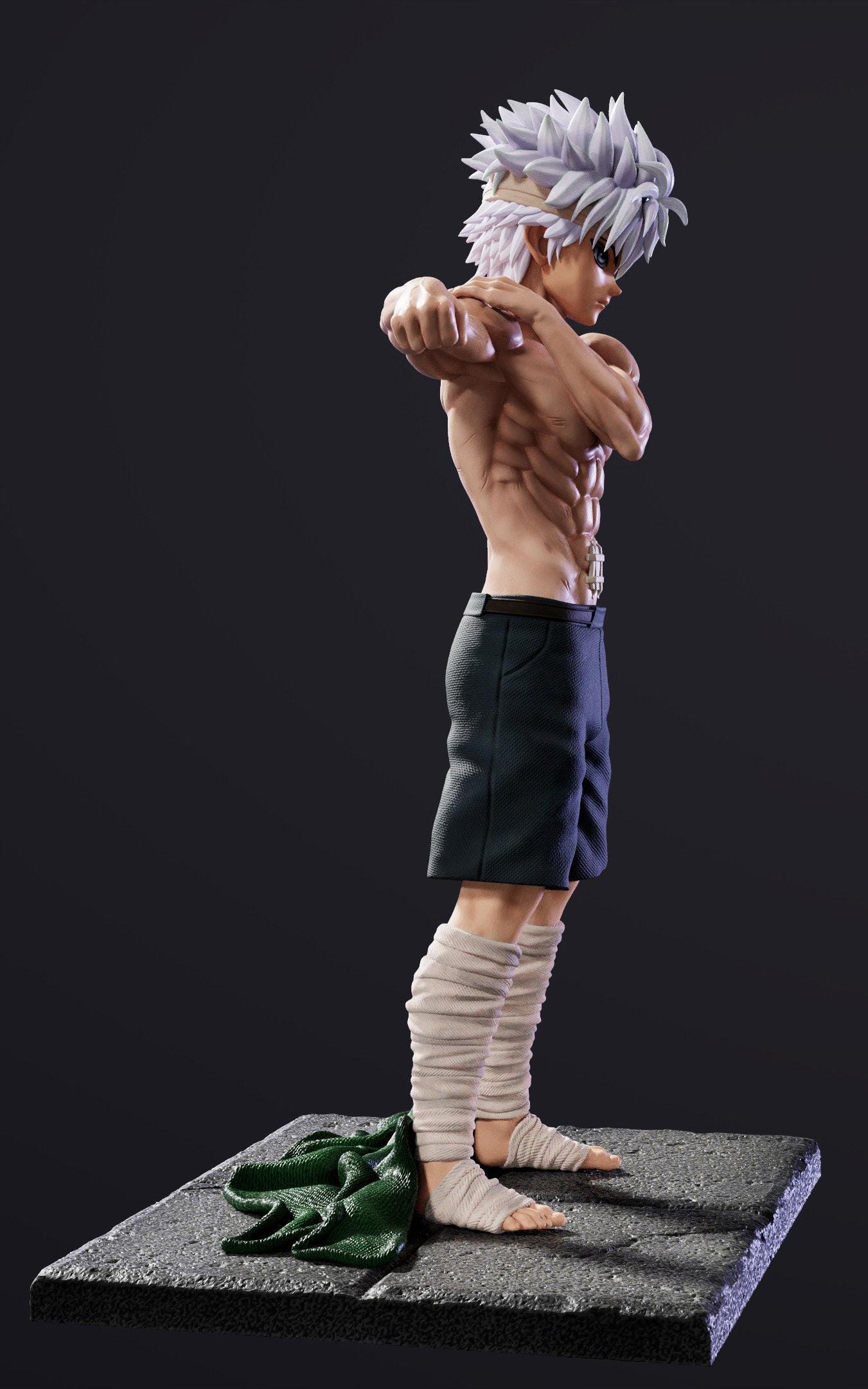 Killua Zoldyck 1/6 Scale Figure – Shirtless Pose W/ Swappable Heads - Etsy