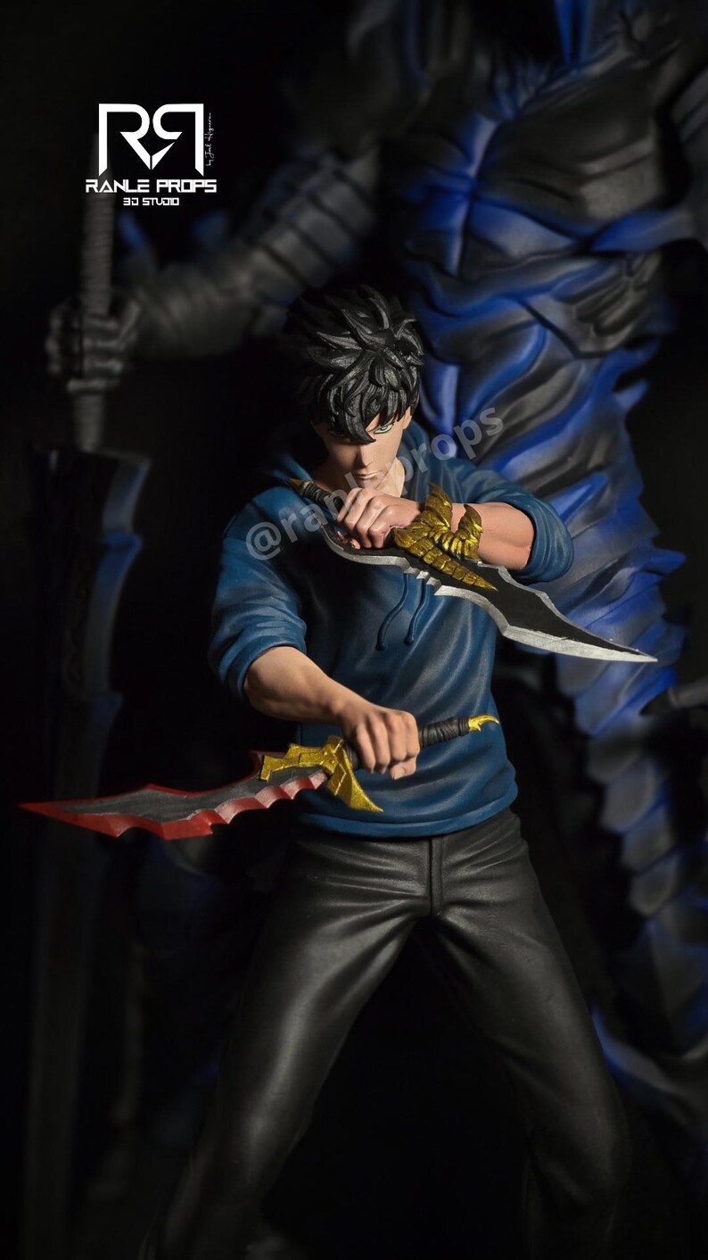 Sung Jin-woo & Igris Shadow – Premium Resin Statue – Dual Display ...