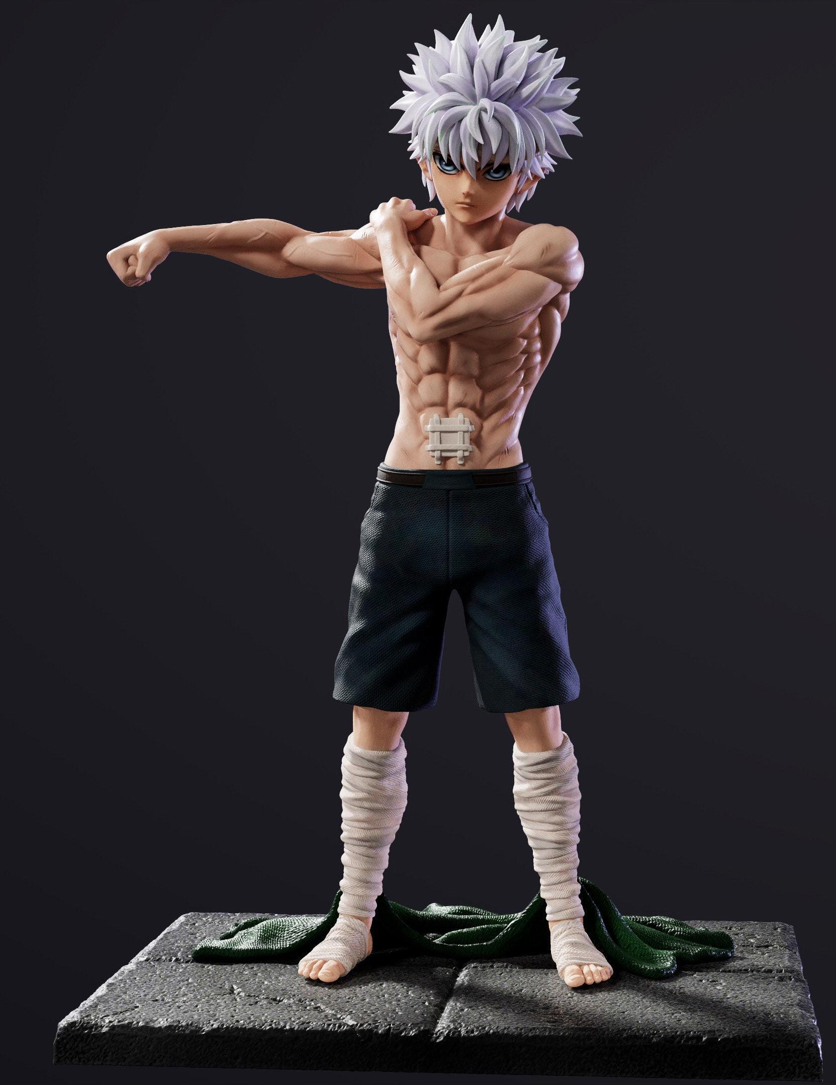 Killua Zoldyck 1/6 Scale Figure – Shirtless Pose W/ Swappable Heads - Etsy