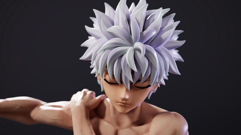 Killua Zoldyck 1/6 Scale Figure – Shirtless Pose W/ Swappable Heads - Etsy