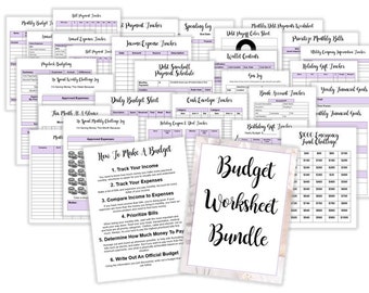 Budget worksheet | Etsy