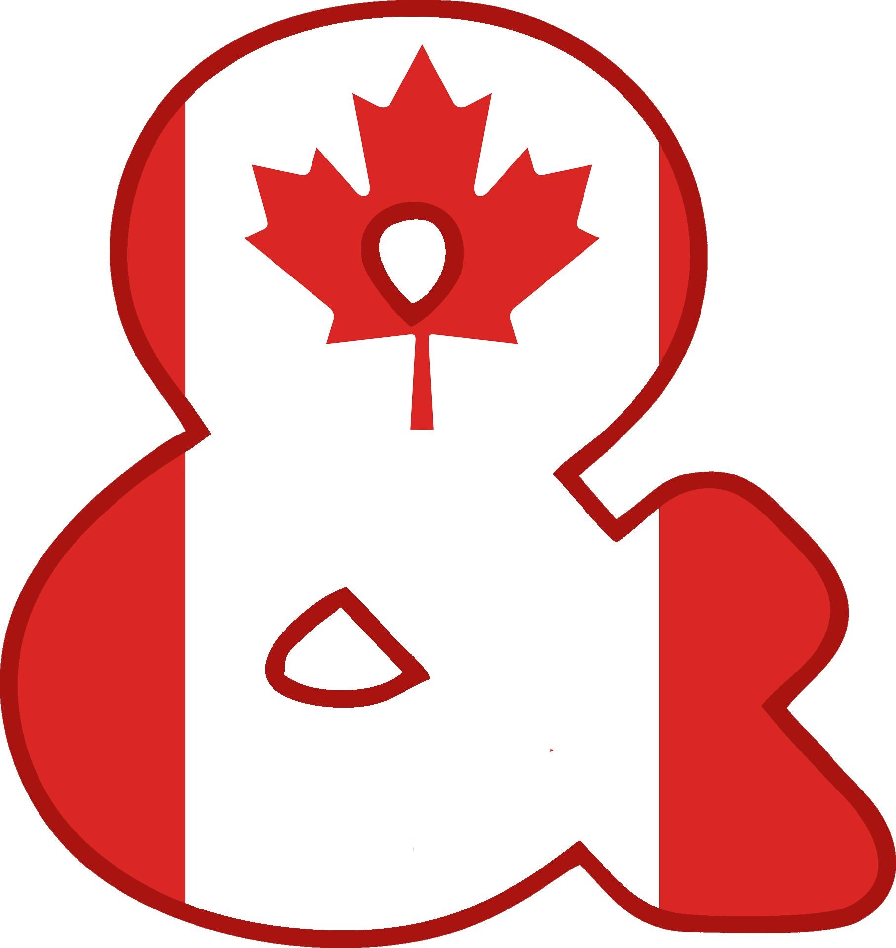 CANADIAN FLAG Alphabet and Numbers Png, Canada Alphabet Png, Canada ...