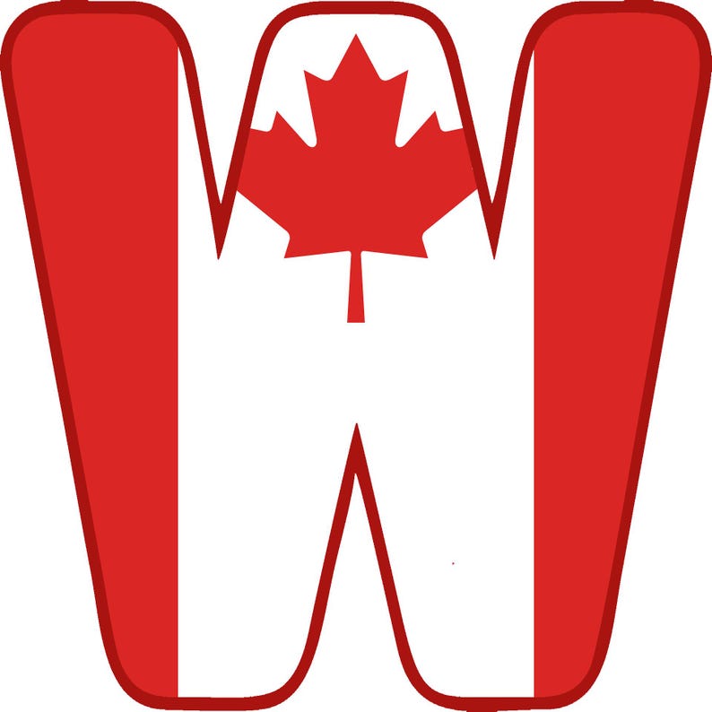 CANADIAN FLAG Alphabet and Numbers Png, Canada Alphabet Png, Canada ...