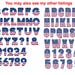 AMERICAN FLAG Alphabet and Numbers Png, Usa Alphabet Png, Usa Numbers ...