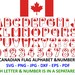 CANADIAN FLAG Alphabet and Numbers Png, Canada Alphabet Png, Canada ...