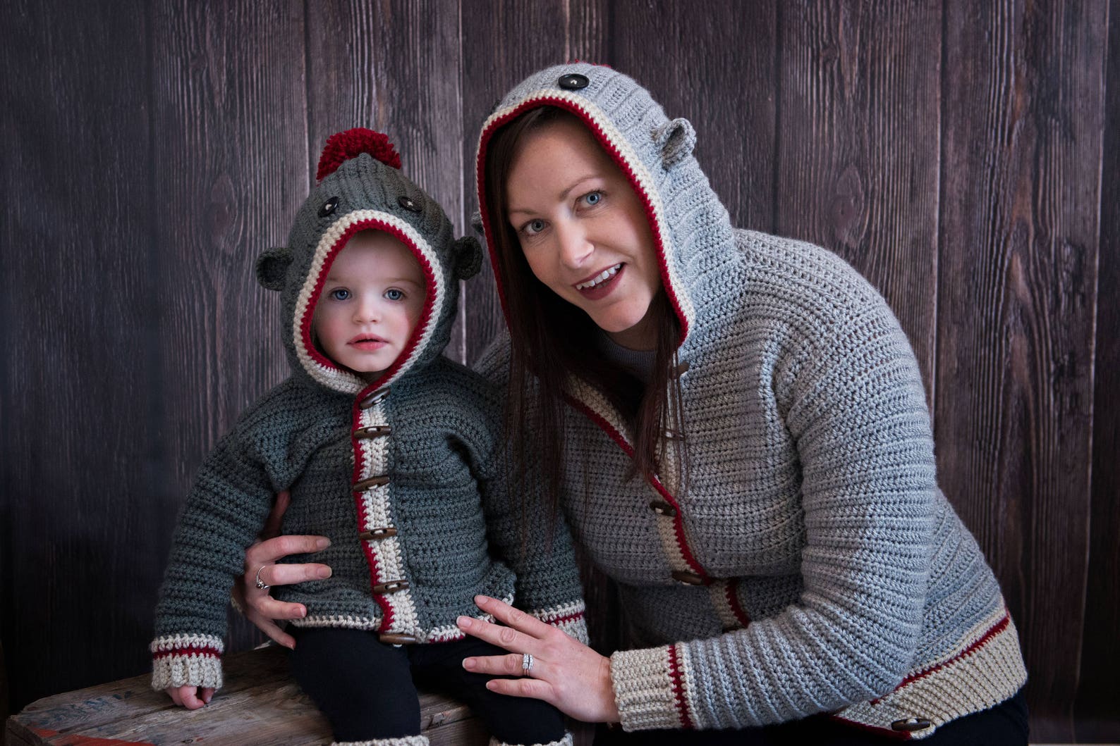 CROCHET PATTERN Child & Adult Sock Monkey Set | Etsy