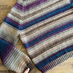 CROCHET PATTERN & VIDEO/ Athabasca Falls Children's Pullover, Easiest ...