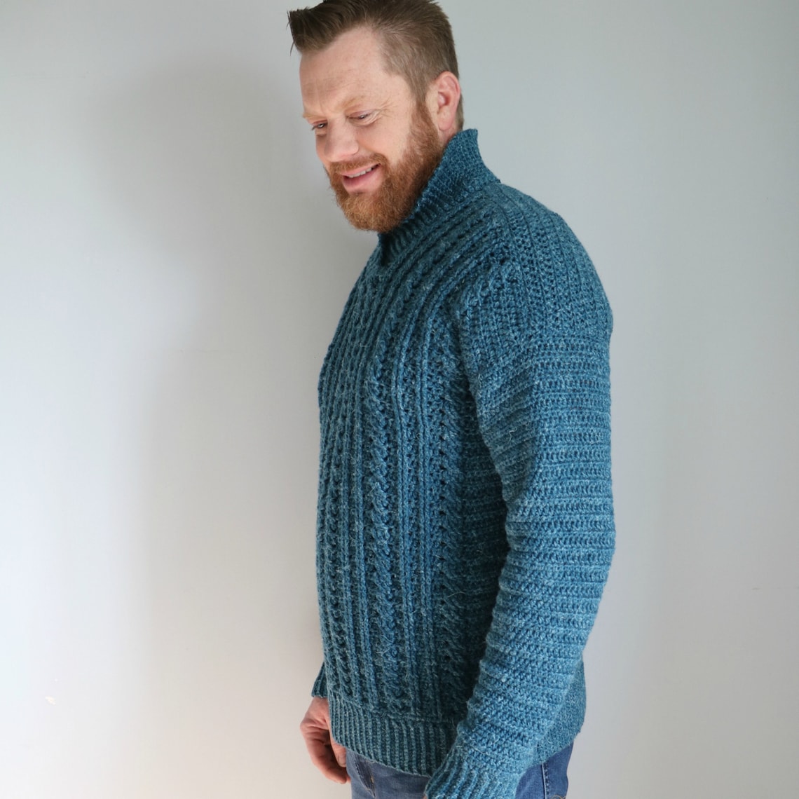 Crochet Pattern Dapper Dad Pullover Pdf Digital Download Etsy