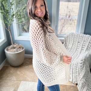 CROCHET PATTERN & Video/granny Pop Cardigan Crochet Pattern, Granny ...