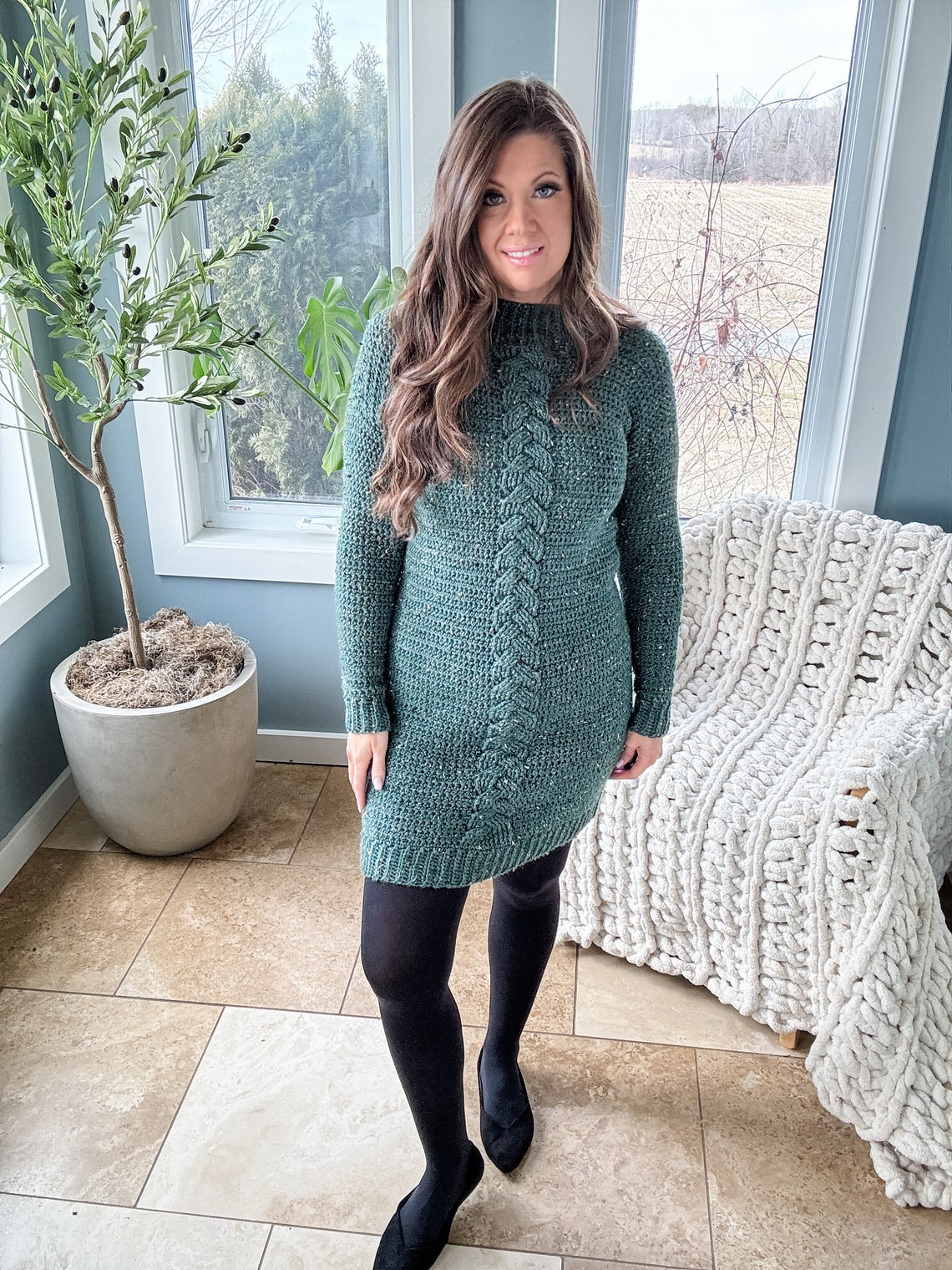CROCHET PATTERN & VIDEO/ Coconut Macaroon Sweater Dress, Crochet Dress ...