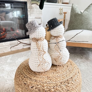 CROCHET PATTERN & VIDEO/ Crochet Snowman Pattern, Holiday Crochet ...